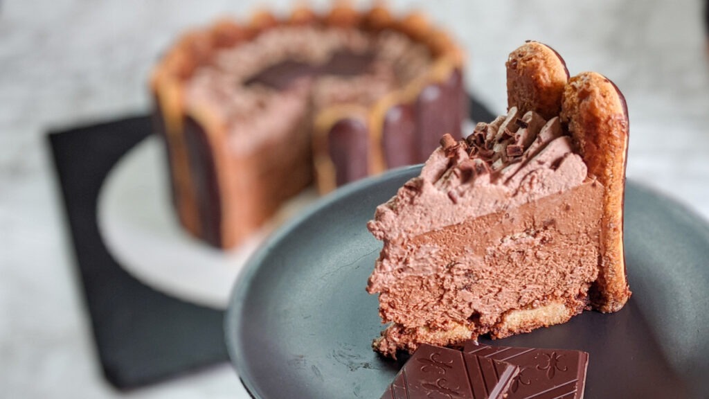 No-Bake Chocolate Charlotte Cake Recipe - CookingFantasies