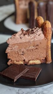 No-Bake Chocolate Charlotte Cake Recipe - Cooking Fantasies