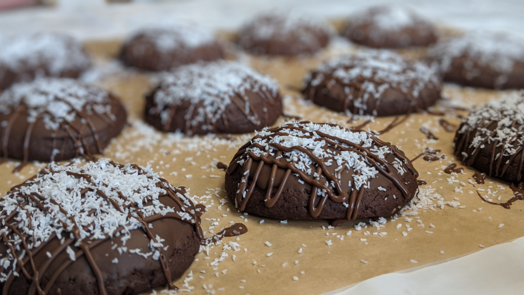 Chocolate Cookies with Coconut Filling - CookingFantasies