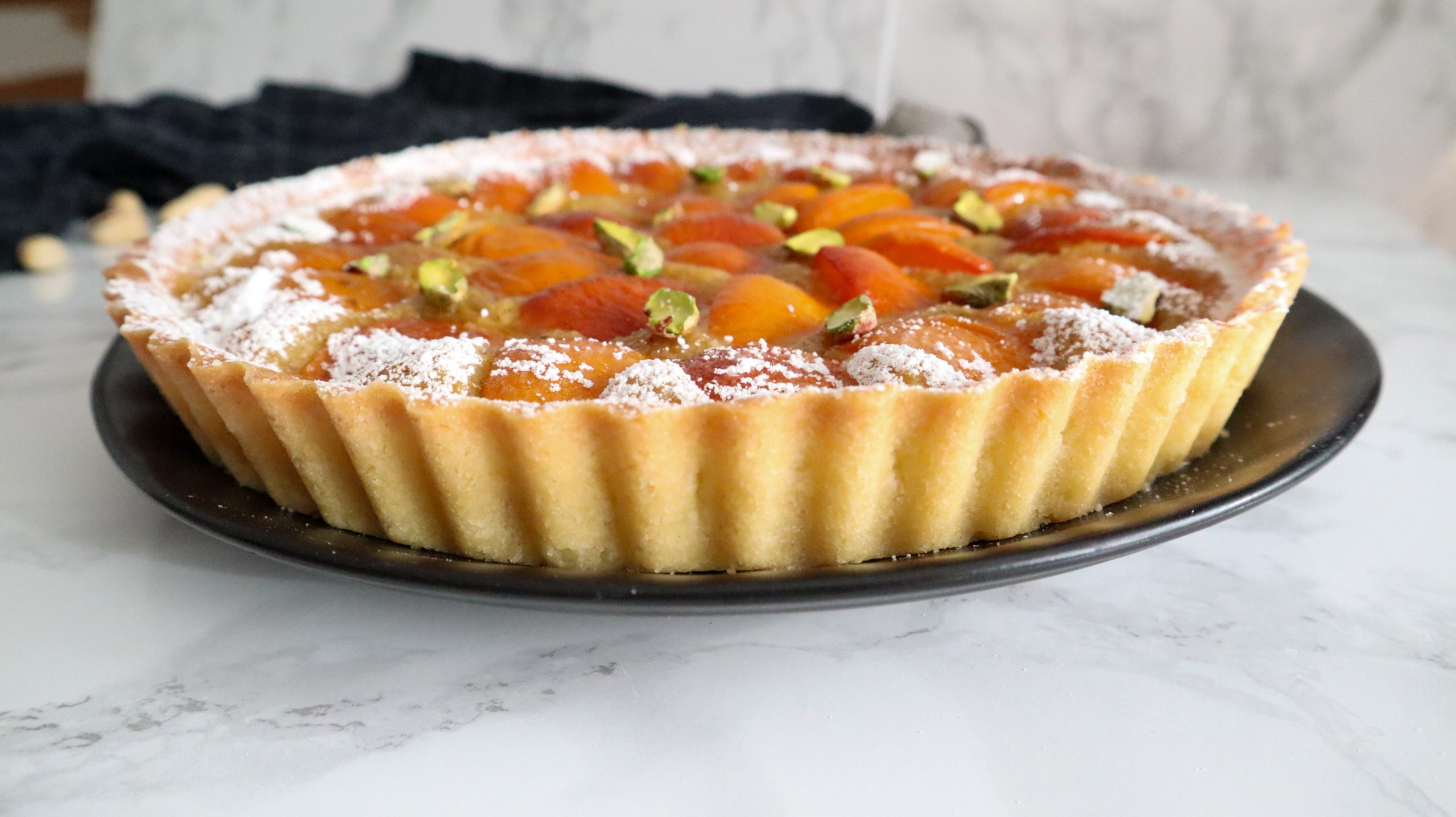 Apricot and Almond Frangipane Tart with Pistachios - CookingFantasies